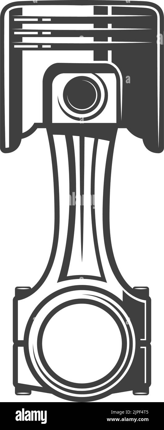 Vehicle engine piston icon. Vector isolated automobile engine piston ...