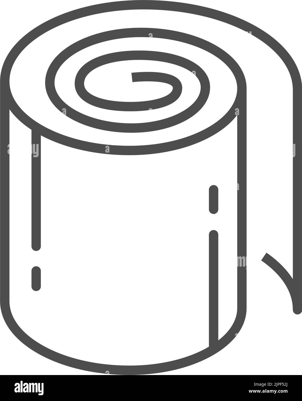 Toilet paper roll isolated kitchen towel. Vector cash register tape ...