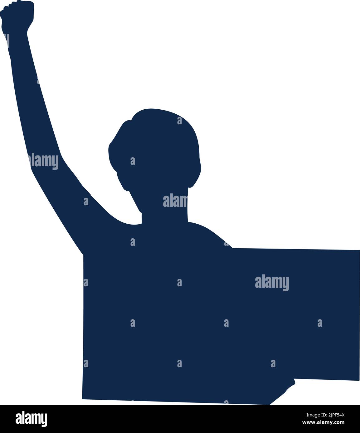 Silhouette of a person doing a protest gesture Vector Stock Vector ...