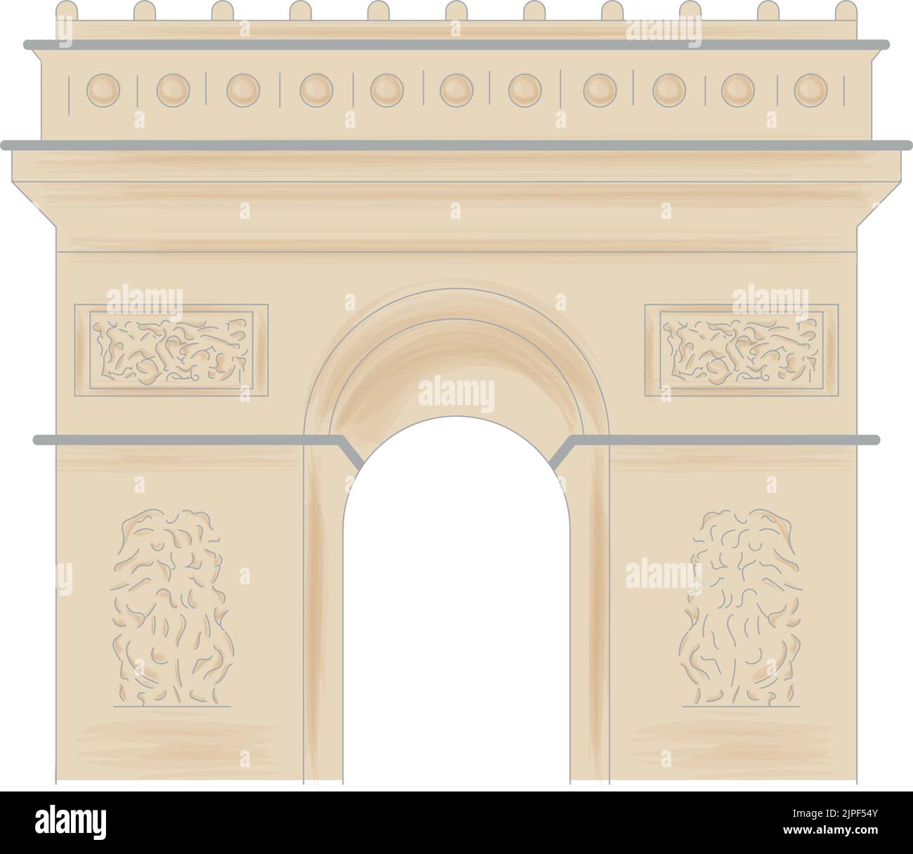 Isolated triumphal arch building landmark Vector Stock Vector Image ...
