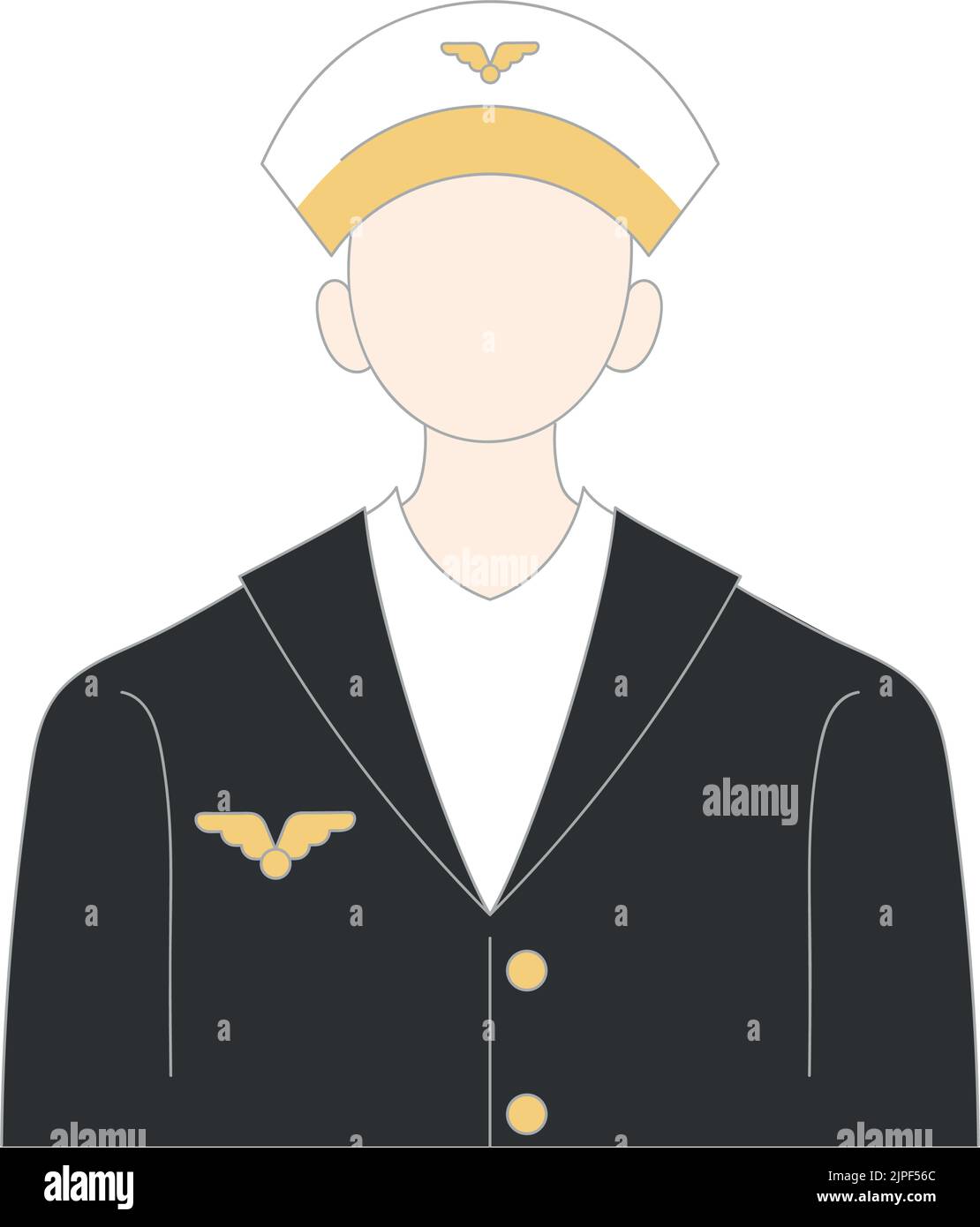 Isolated colored male pilot avatar character Vector Stock Vector Image ...