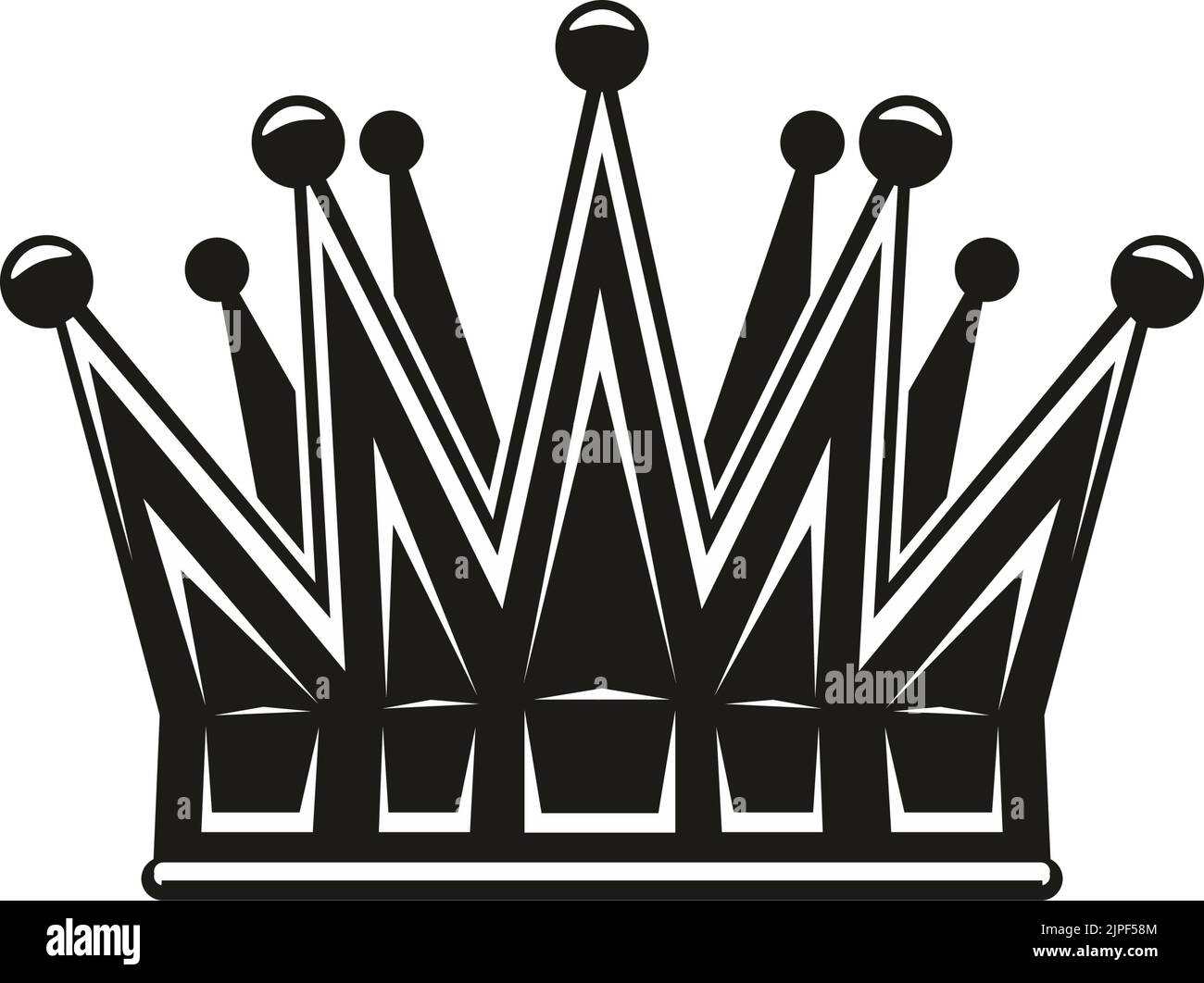 Antique monochrome corona isolated royal nobility symbol. Vector ...
