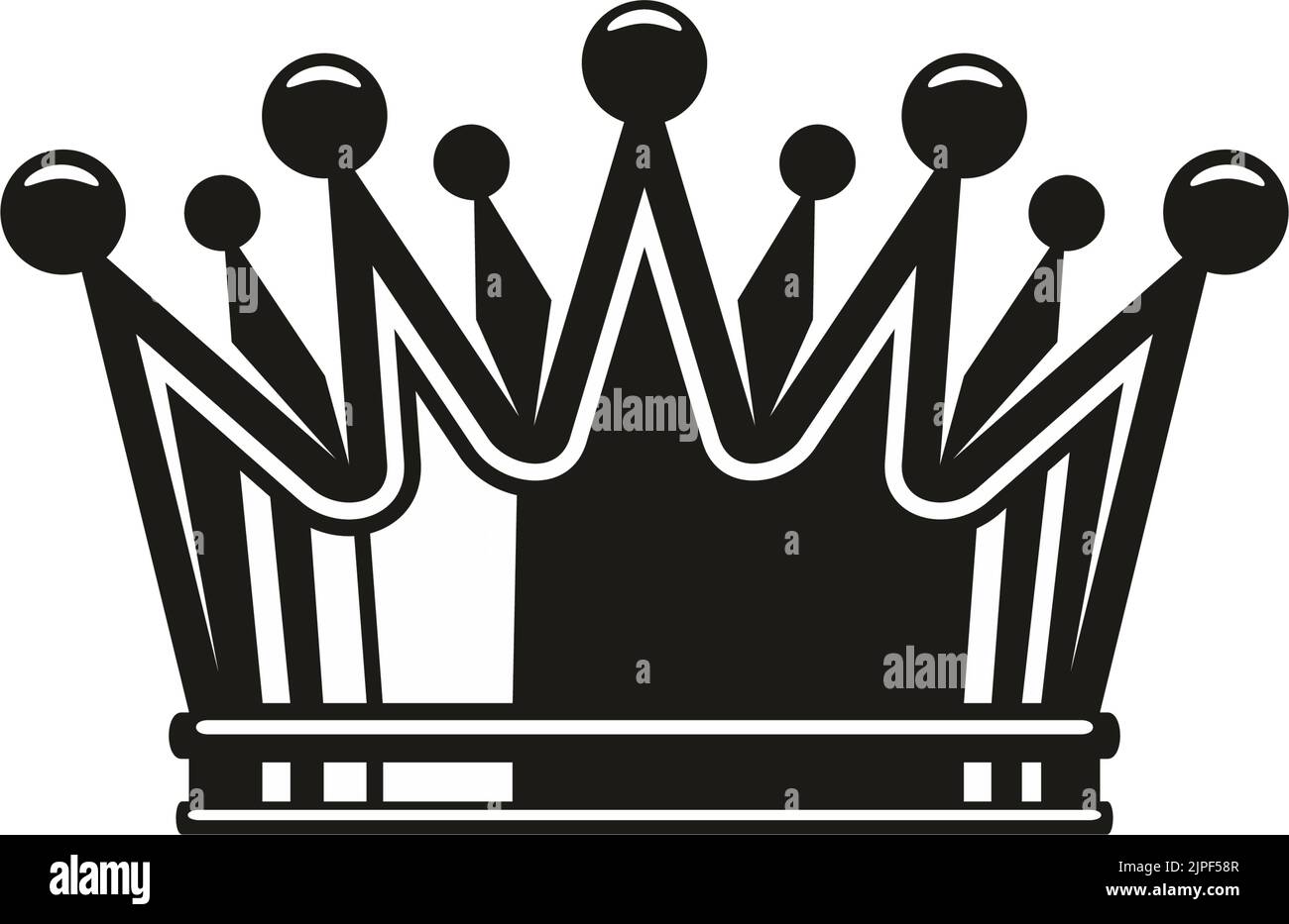 Antique monochrome corona isolated royal nobility symbol. Vector ...