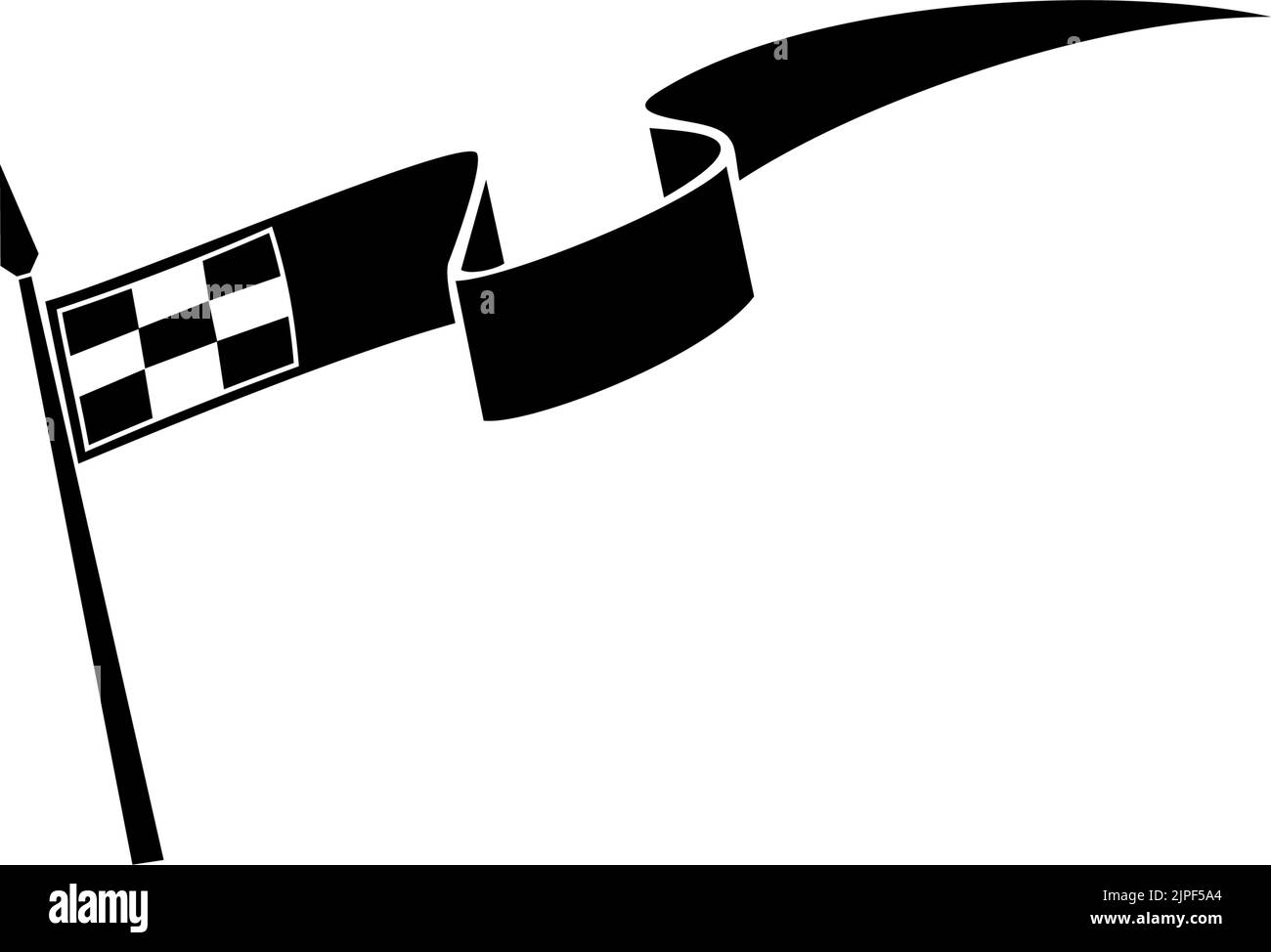 Black and white checkered flag isolated icon. Vector finish banner sign ...