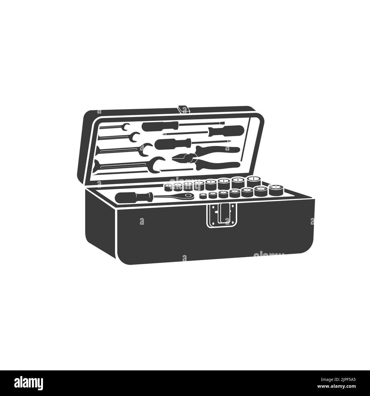 Old toolkit Stock Vector Images - Alamy