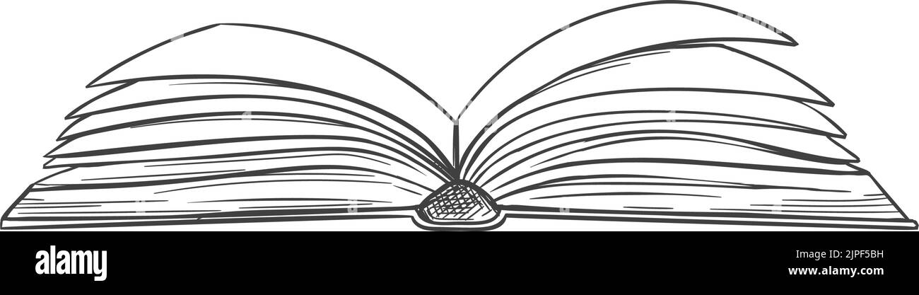 Open textbook in hard cover isolated literature symbol. Vector ...