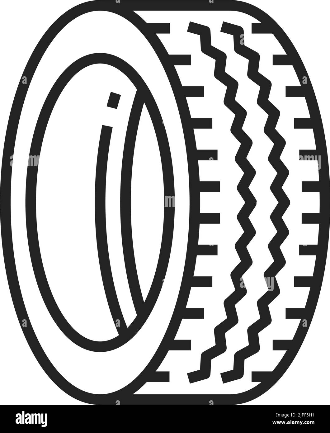 Car tire vector thin line icon. Tire replacement auto service sign ...