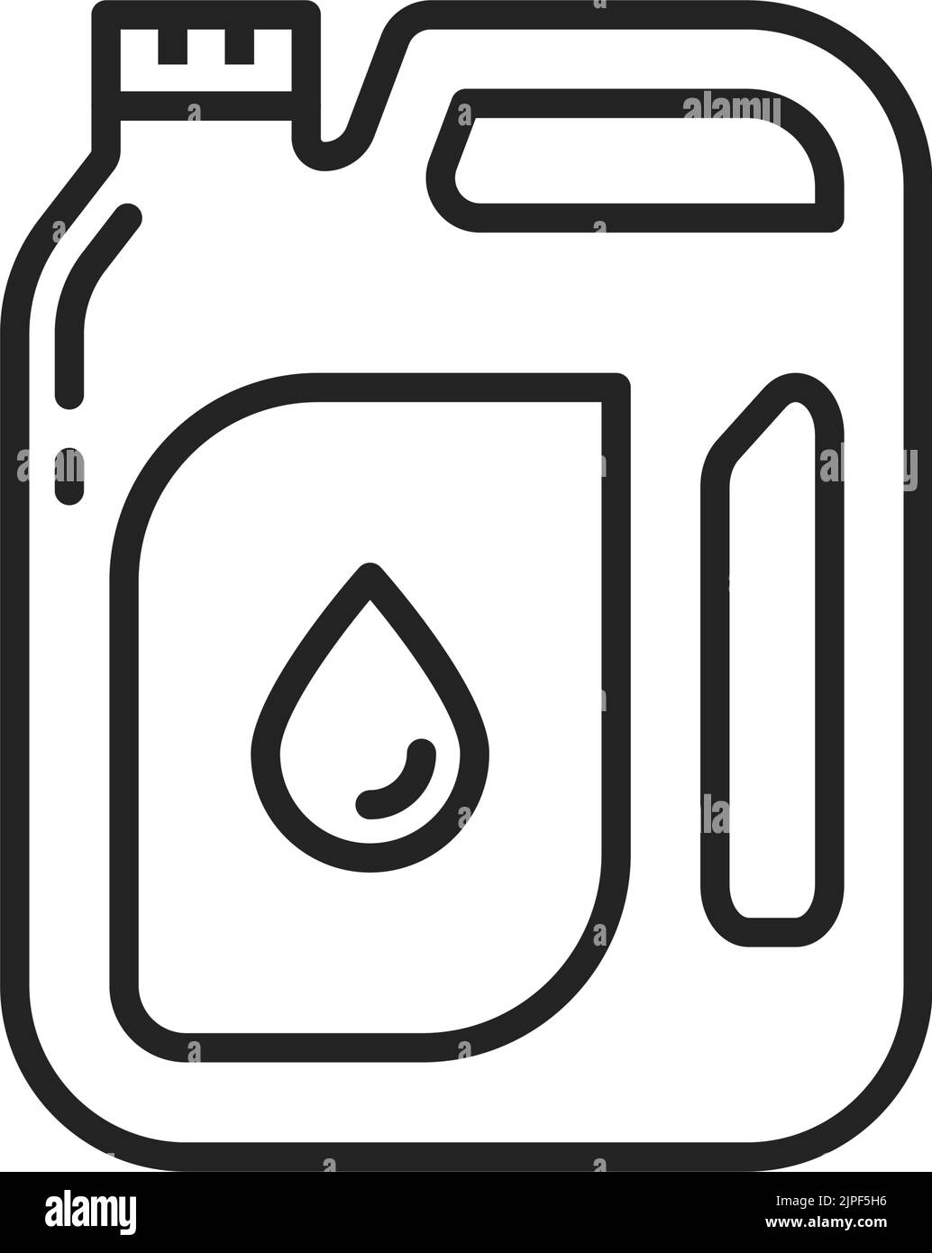 Oil can vector line icon. Car engine motor oil and automotive liquids ...