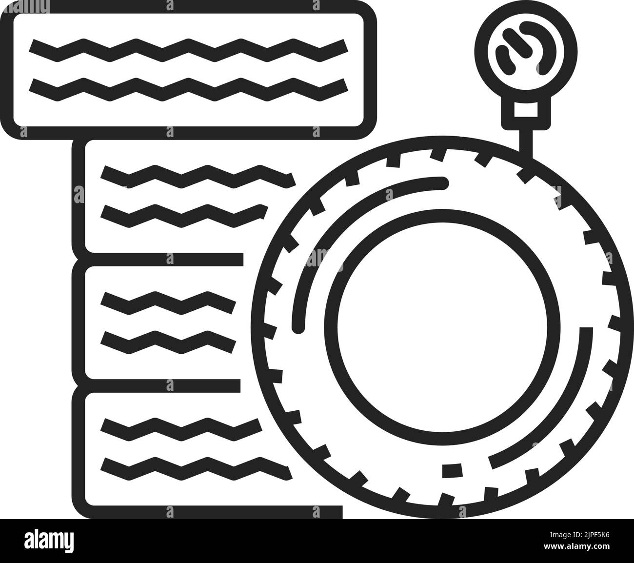 Car tyre air pressure garage Black and White Stock Photos & Images - Alamy