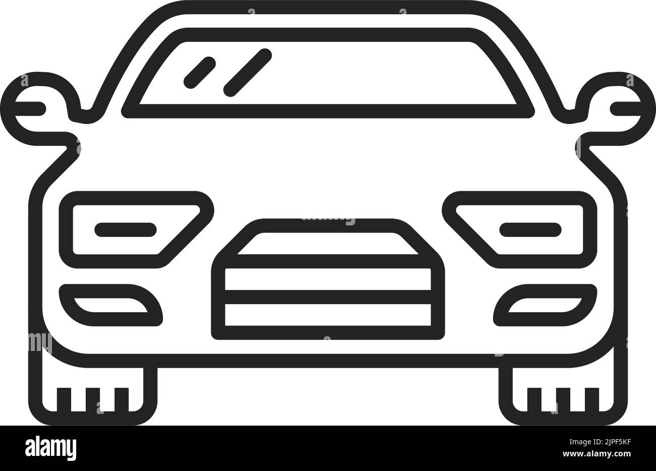 Car vector line icon. Vehicle symbol for car service, auto mechanic and ...