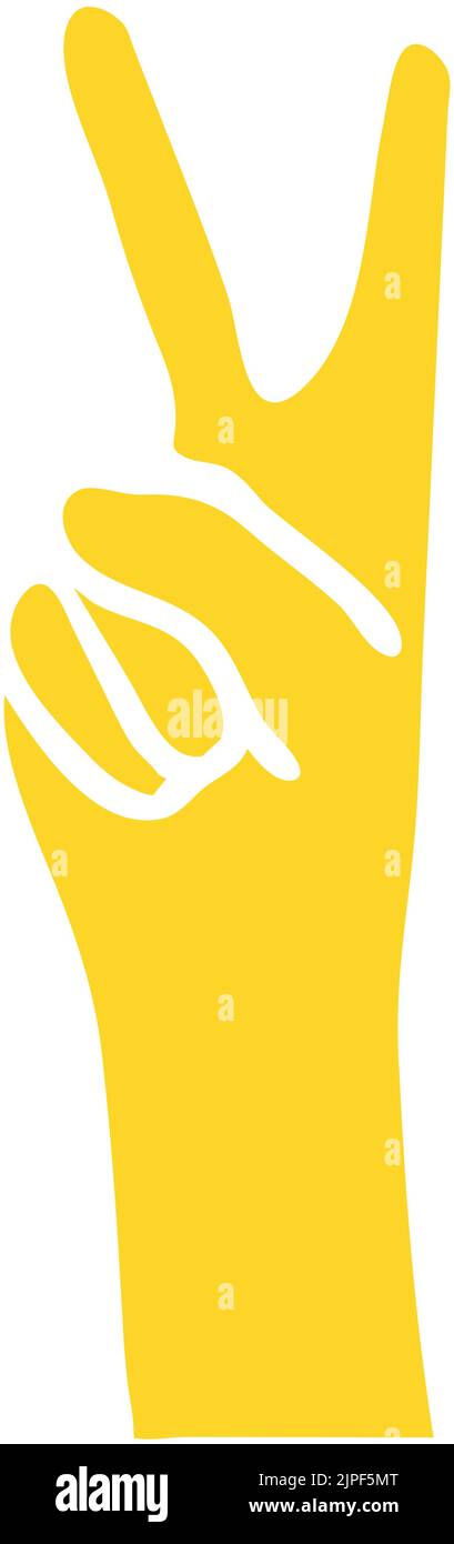 Raised arm peace sign Cut Out Stock Images & Pictures - Alamy