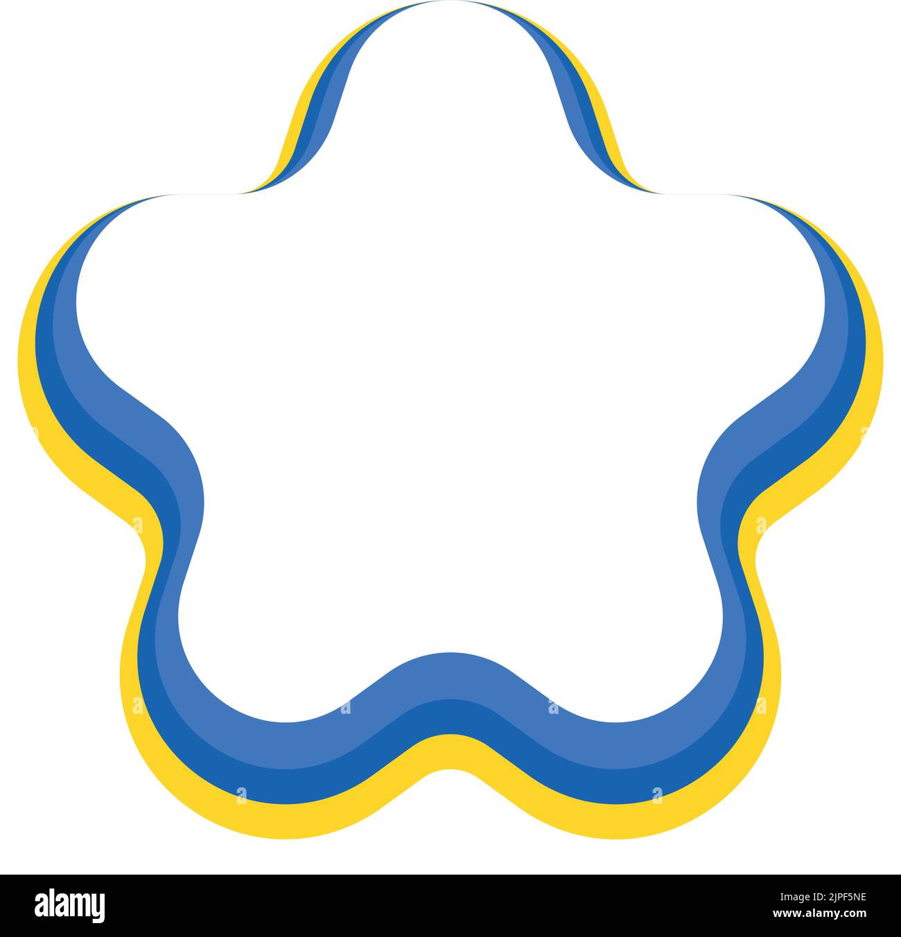 Isolated empty star shape with colored border Vector Stock Vector Image ...