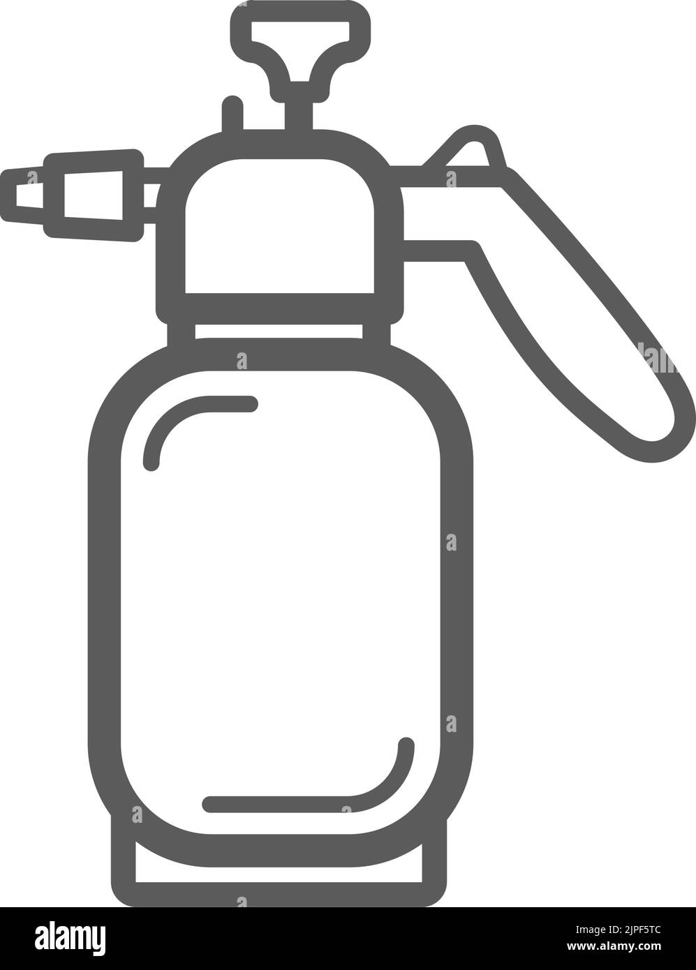 Manual gas burner isolated outline icon. Vector linear gas burner ...