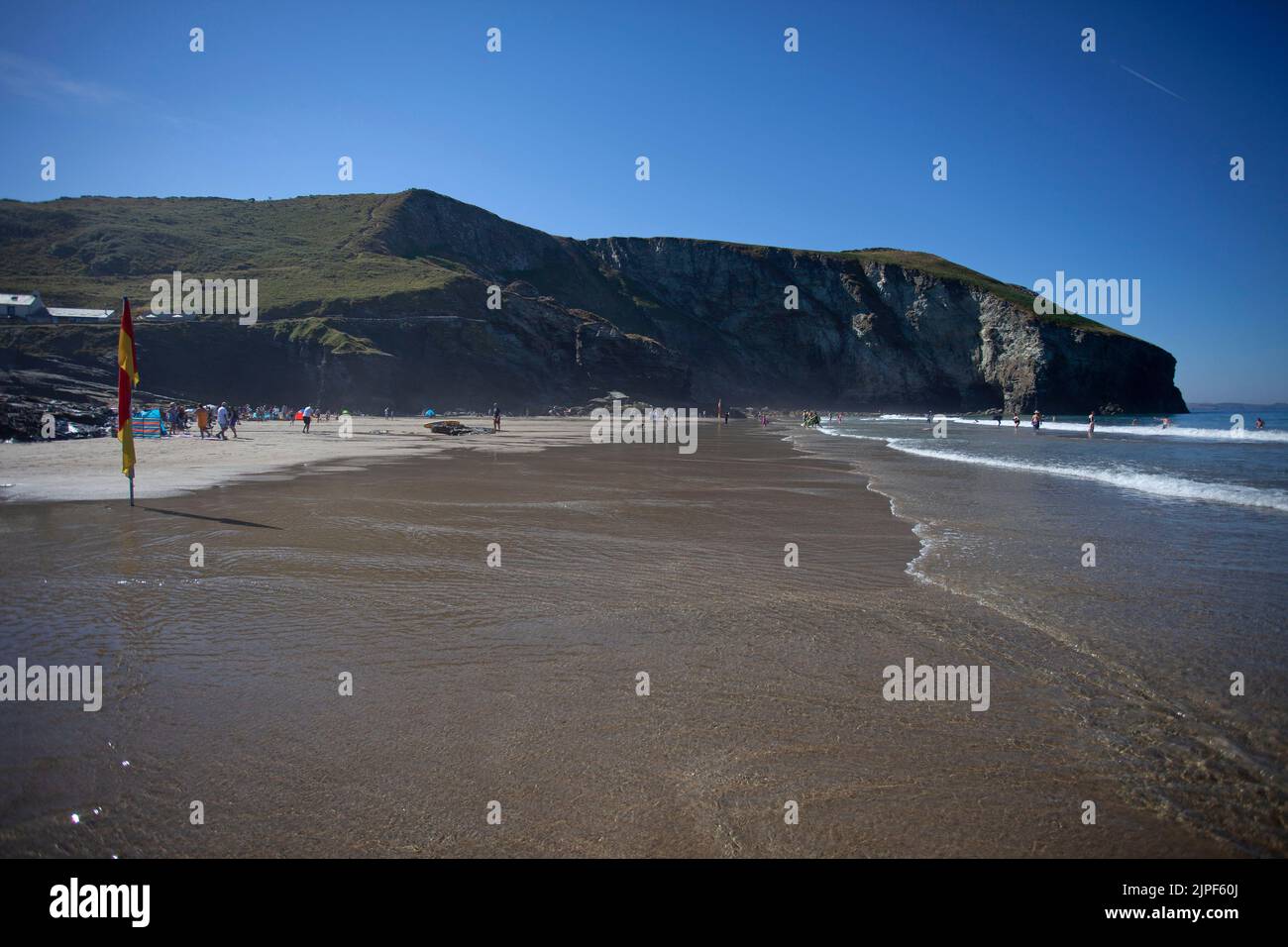 Trebarwith Strand Beach. Cornwall, England Stock Photo - Alamy