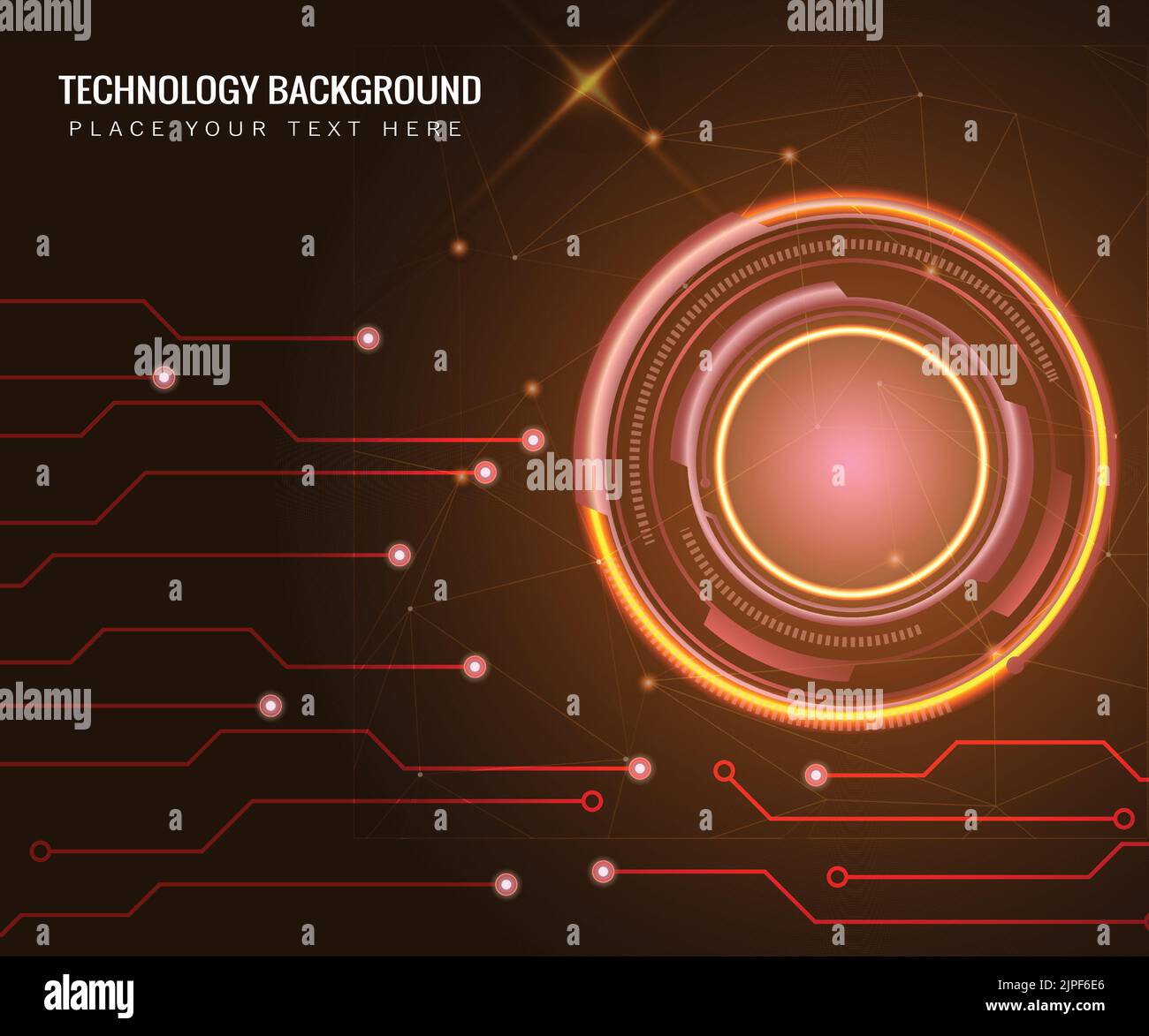 technology gold arrow light abstract background digital circle concept ...