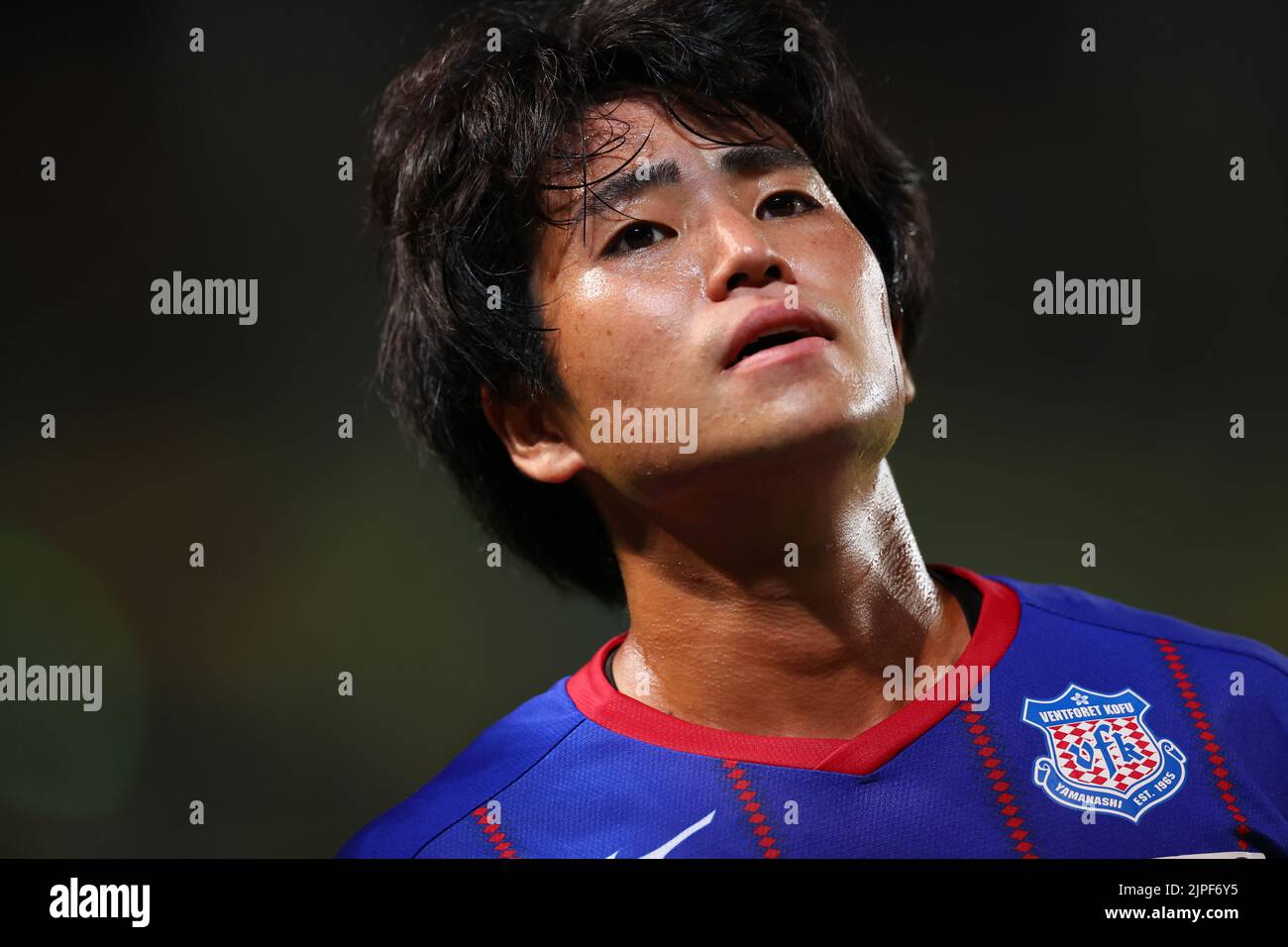 Chiba, Japan. 17th Aug, 2022. Riku Iijima (Ventforet) Football/Soccer : 2022 J2 League match ...