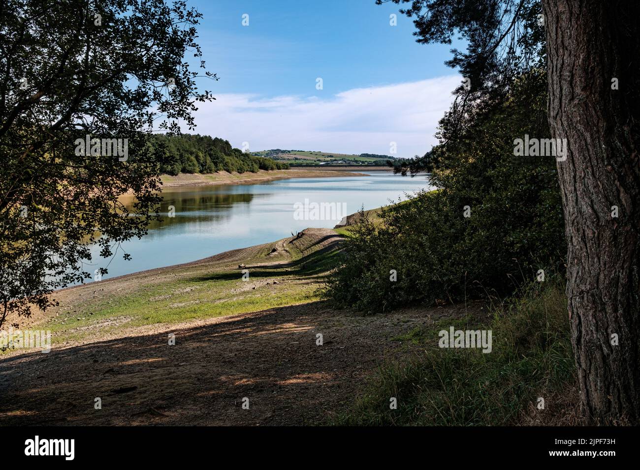 Wayoh Reservoir August 2022. Low water level once more Stock Photo - Alamy