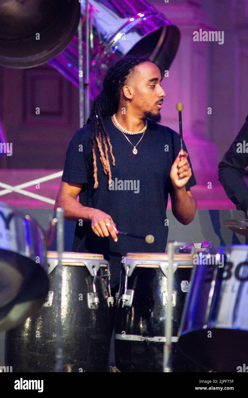 London, UK. 17th Aug, 2022. Steelband Summer at Opera Holland Park as ...