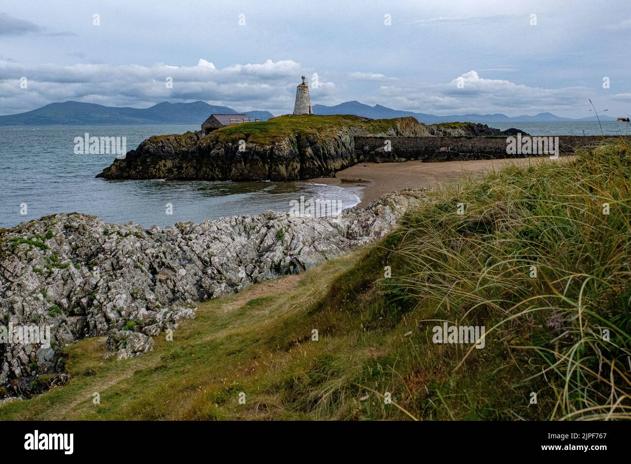 Scenic and picturesque Ynys Llanddwyn, Anglesey, North Wales. A ...
