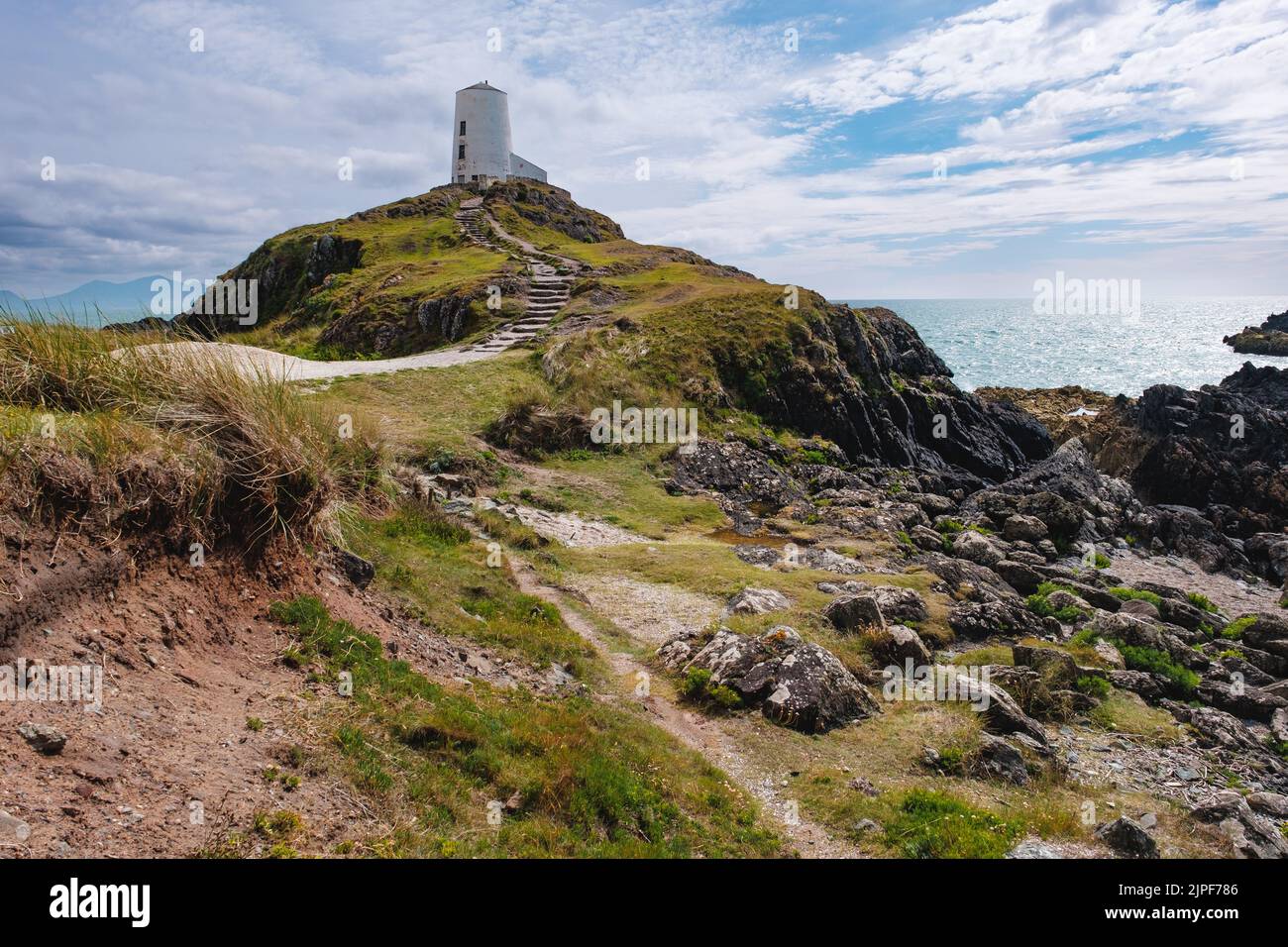 Scenic and picturesque Ynys Llanddwyn, Anglesey, North Wales. A ...