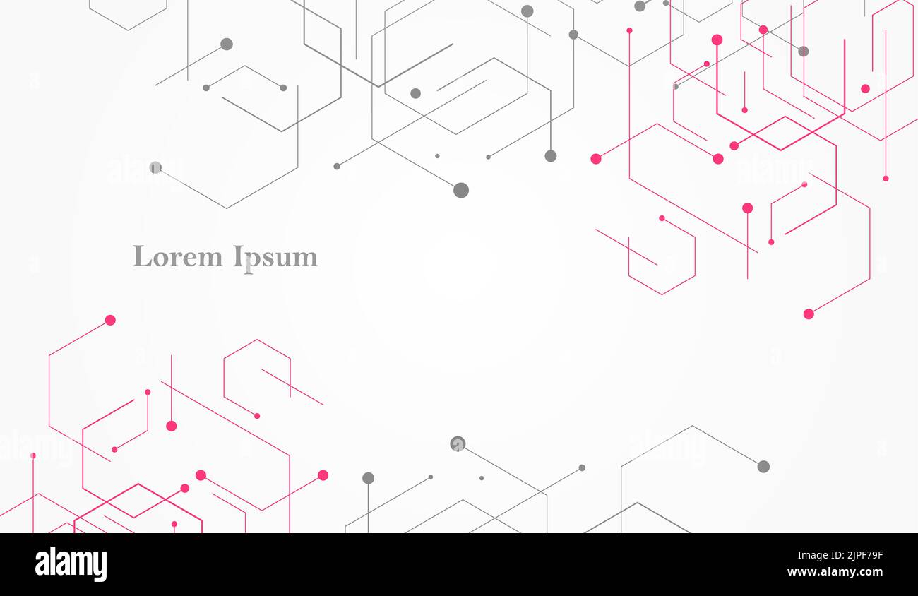 abstract pink gray hexagon, network image, geometric texture background ...