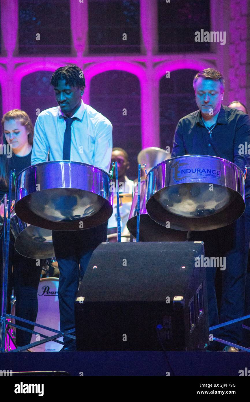 London, UK. 17th Aug, 2022. Steelband Summer at Opera Holland Park as ...