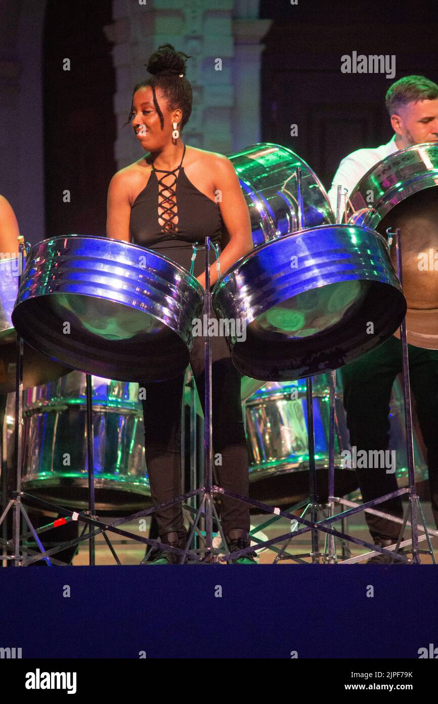 London, UK. 17th Aug, 2022. Steelband Summer at Opera Holland Park as ...