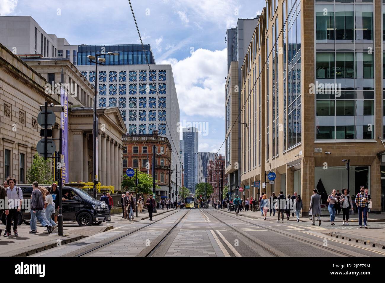Mosley Street, Manchester City Centre, England, UK Stock Photo - Alamy