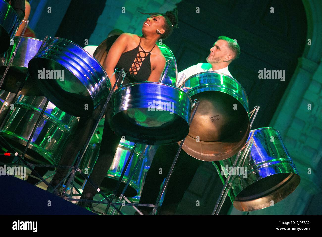 London, UK. 17th Aug, 2022. Steelband Summer at Opera Holland Park as ...