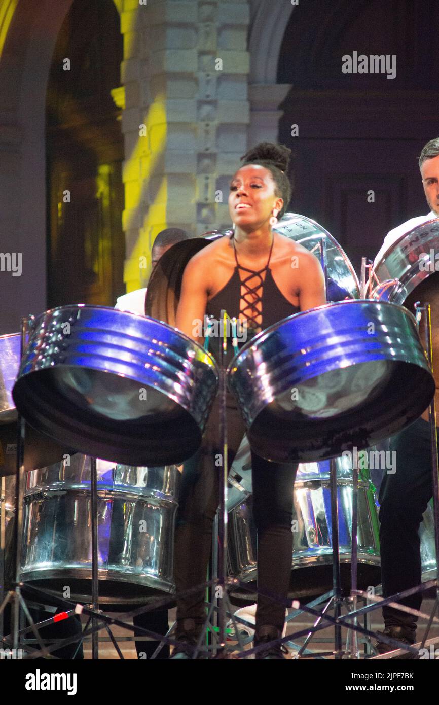 London, UK. 17th Aug, 2022. Steelband Summer at Opera Holland Park as ...