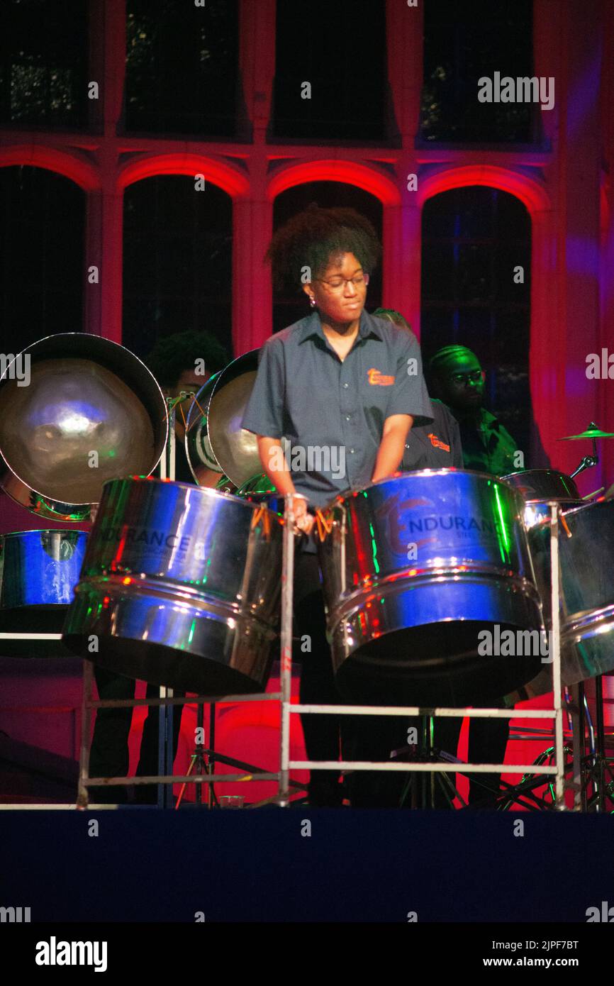 London, UK. 17th Aug, 2022. Steelband Summer at Opera Holland Park as ...