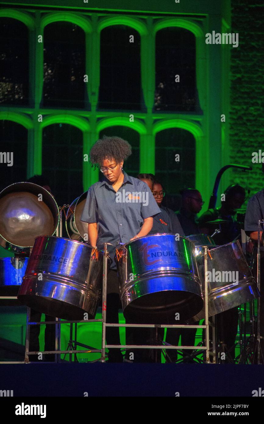 London, UK. 17th Aug, 2022. Steelband Summer at Opera Holland Park as ...