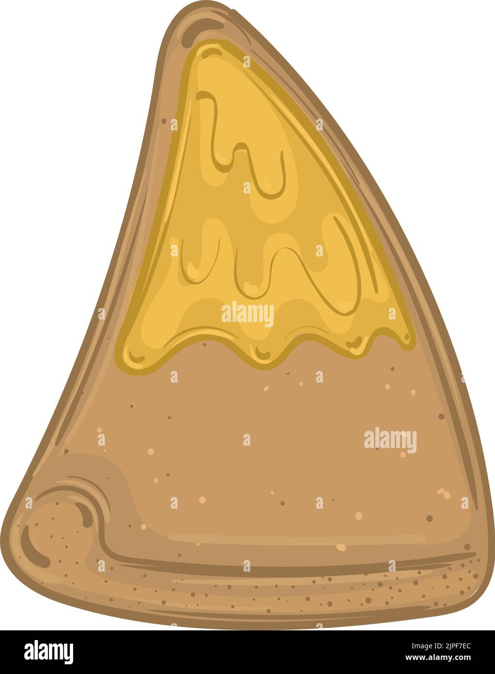 Isolated cheese pizza slice icon Fast food Vector Stock Vector Image ...