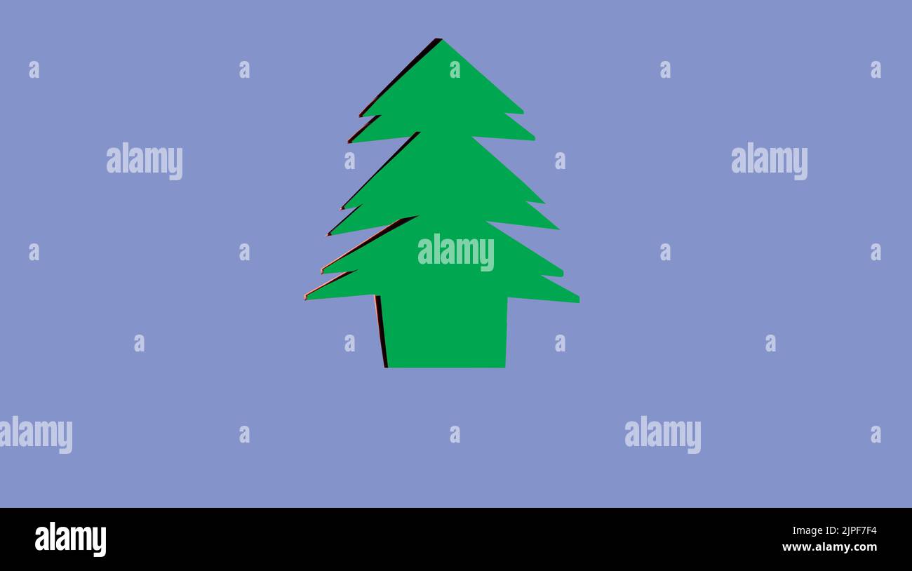 Simple vector christmas tree made from pieces of paper Stock Photo - Alamy