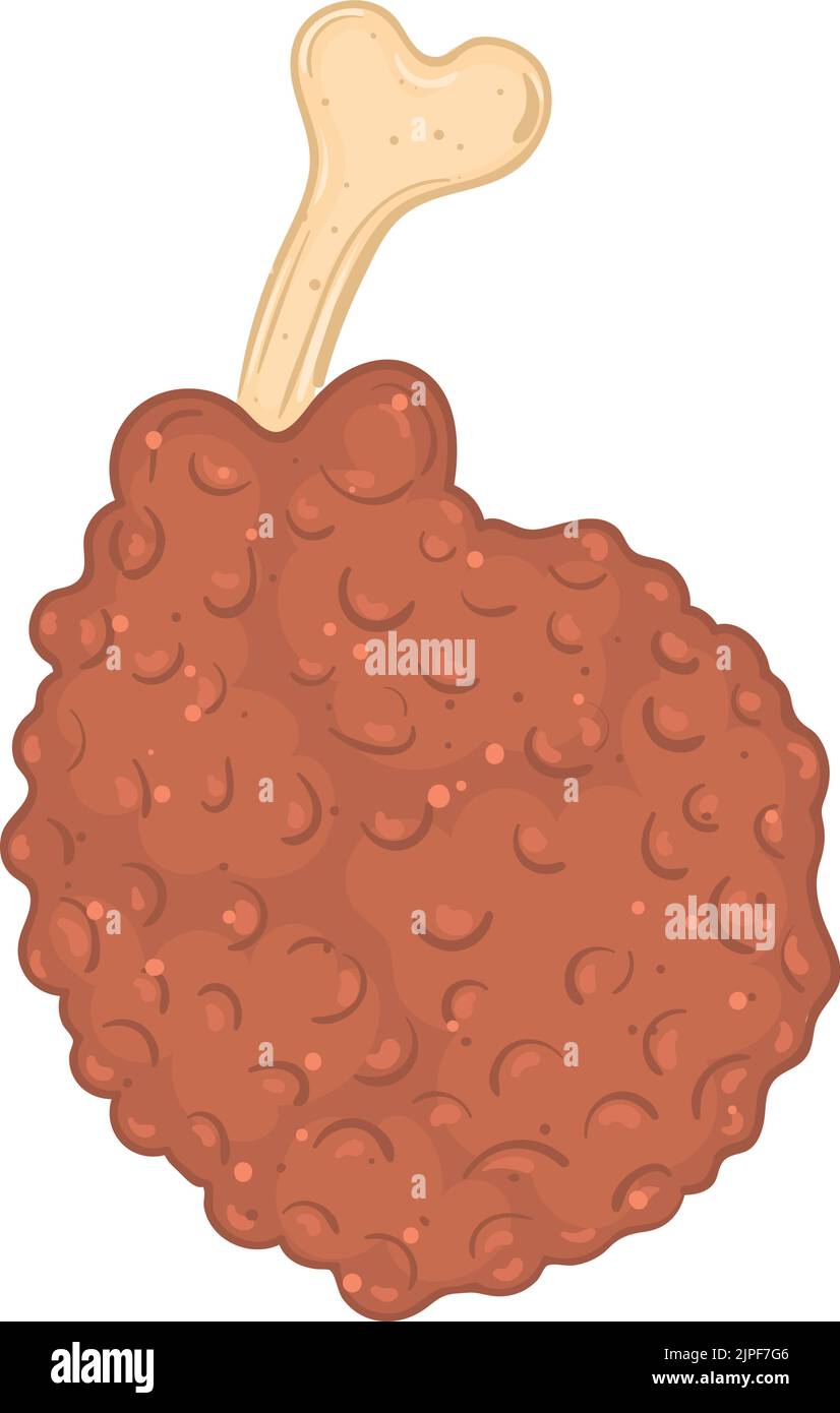 Isolated fried chicken leg icon Fast food Vector Stock Vector Image ...