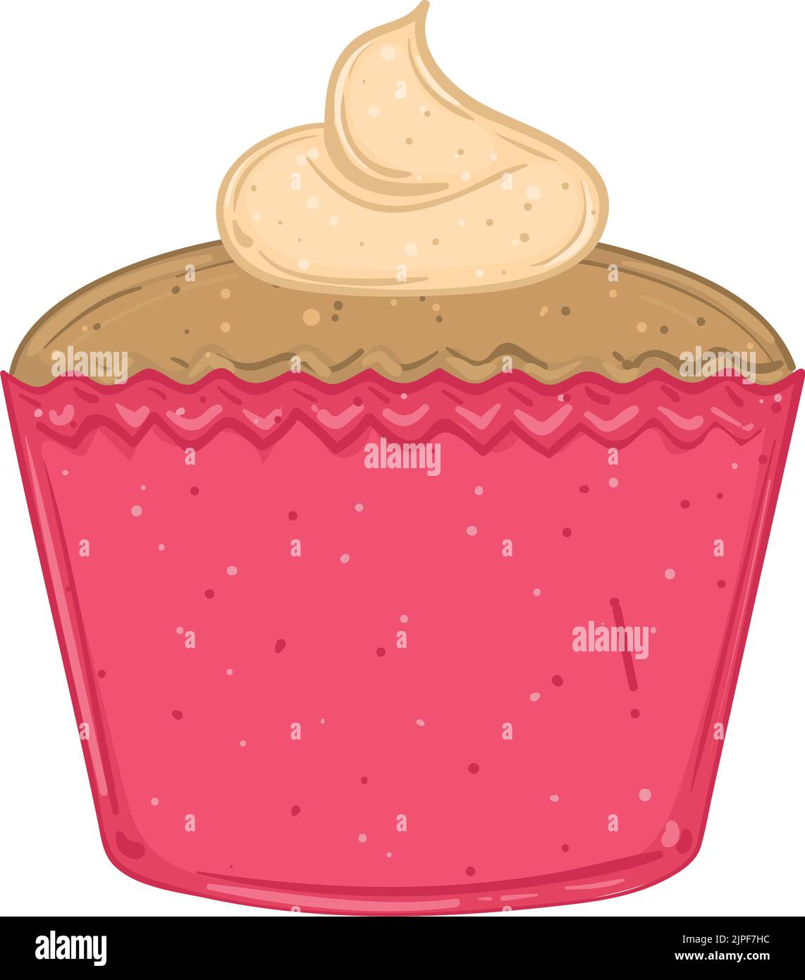 Isolated glazed cupcake icon Sweet dessert Vector Stock Vector Image ...