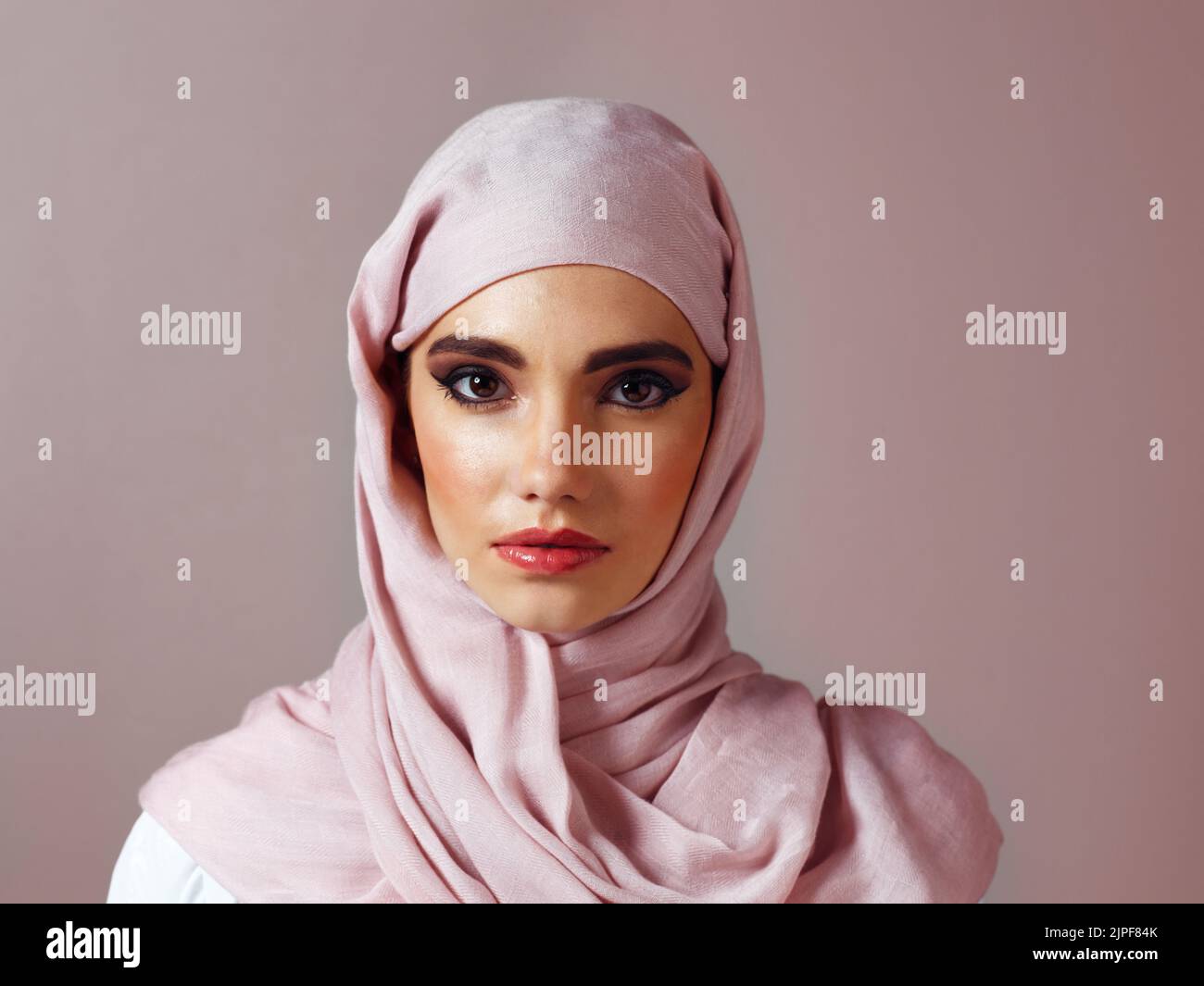 Beauty begins at the moment you decide to be yourself. Studio portrait ...