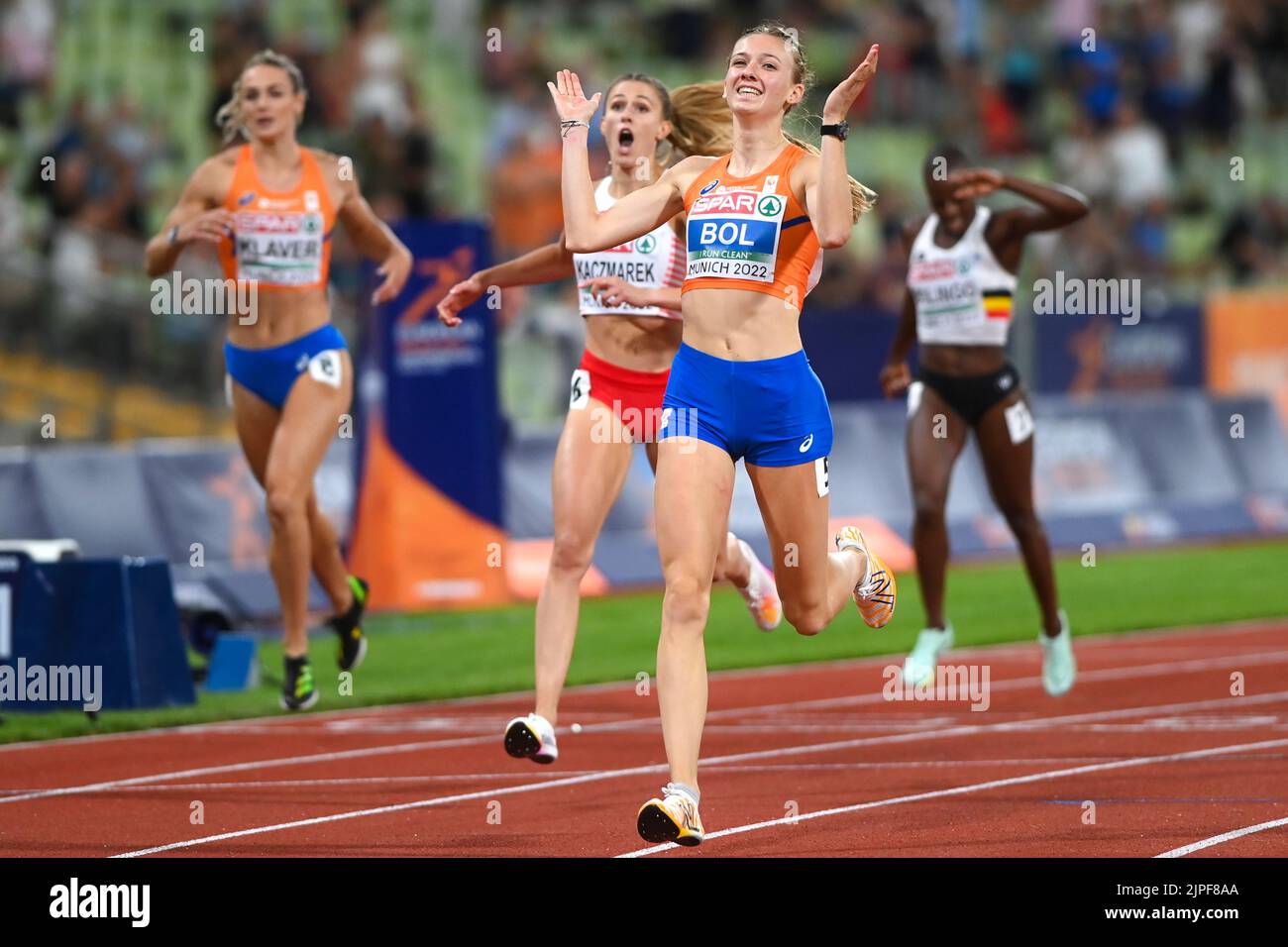 Femke Bol (Netherlands). Gold Medal, 400m. European Championships Munich 2022 Stock Photo - Alamy