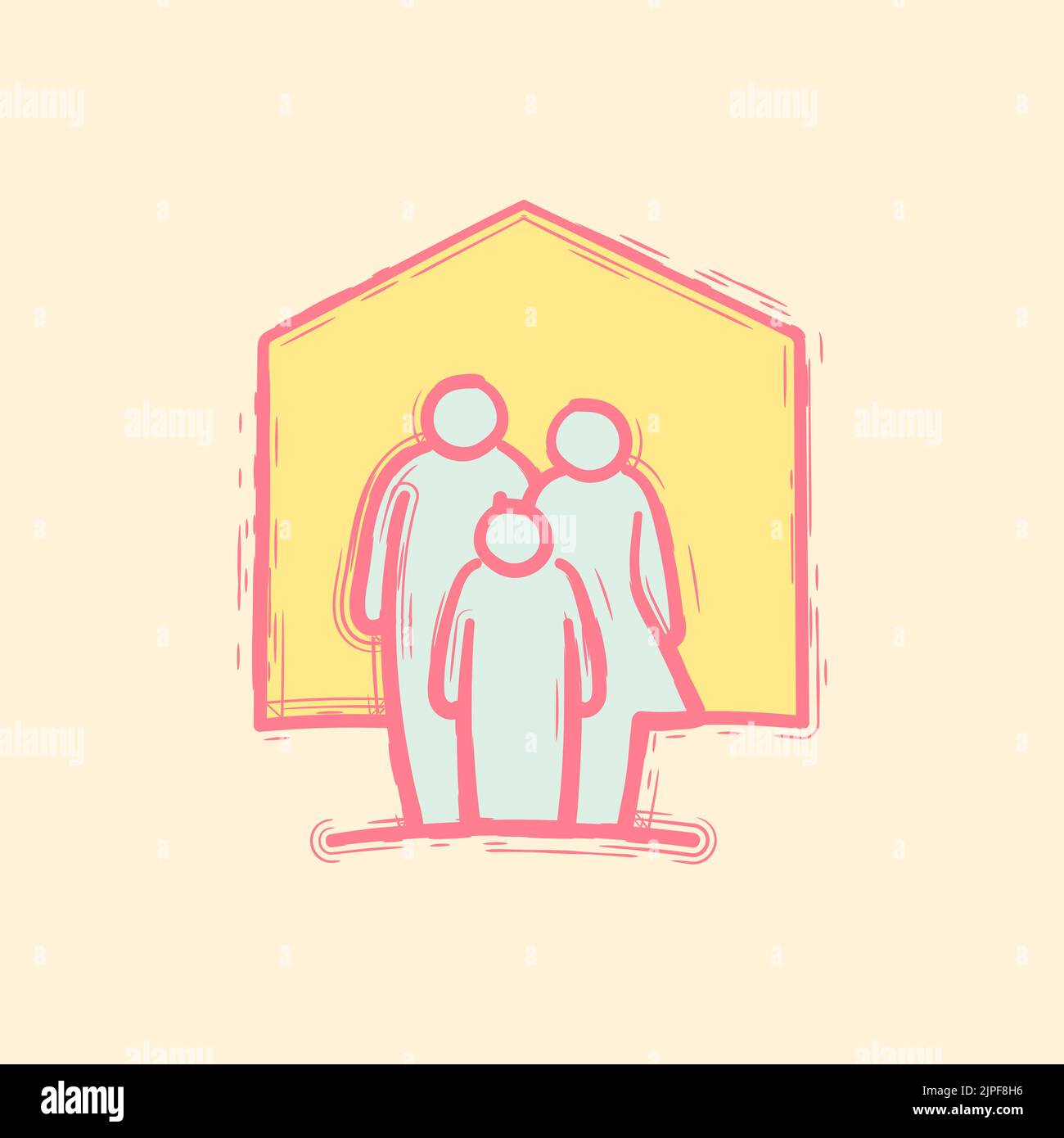Home family inside stay Stock Vector Images - Alamy