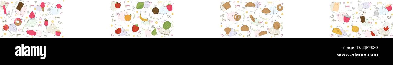 Set of candies Sweet desserts Vector Stock Vector Image & Art - Alamy