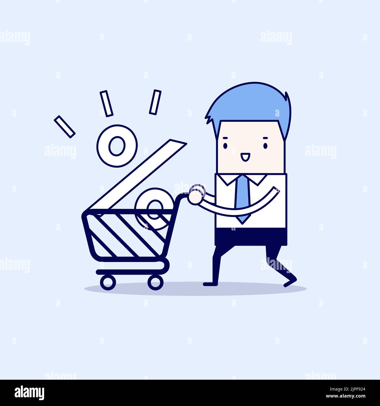 Interest Rate Shopping, Businessman shopping for a good interest rate ...