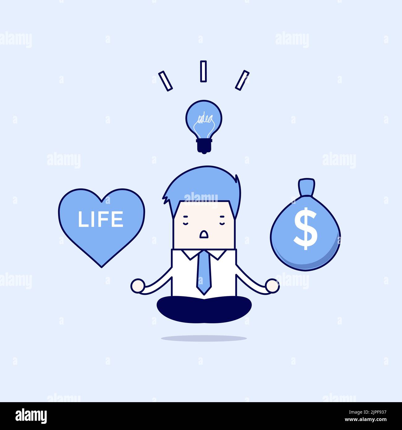 Work life balance cartoon Stock Vector Images - Alamy