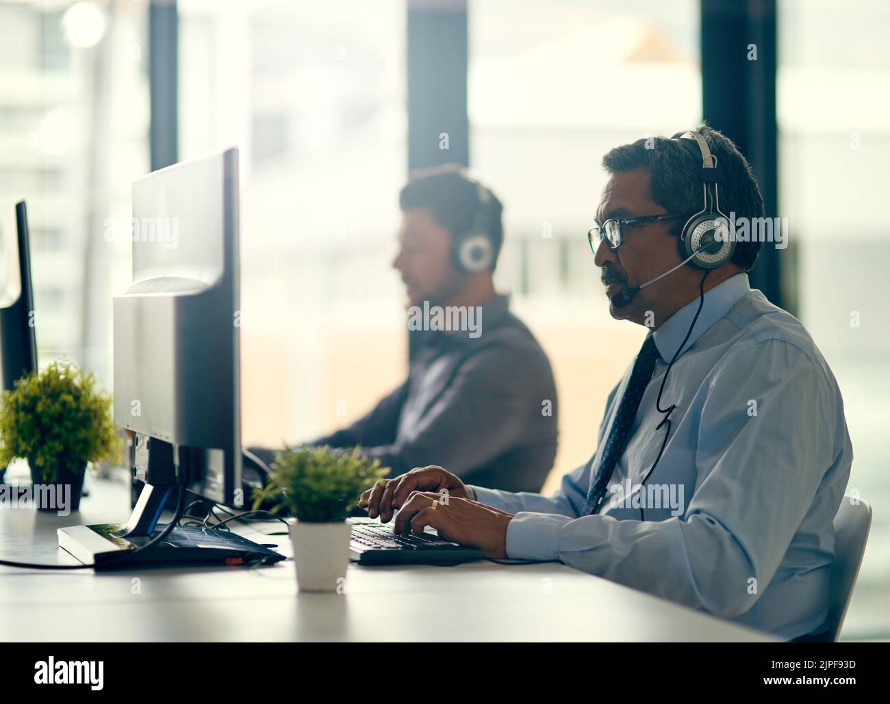 Delivering on their top service to customers. call centre agents ...