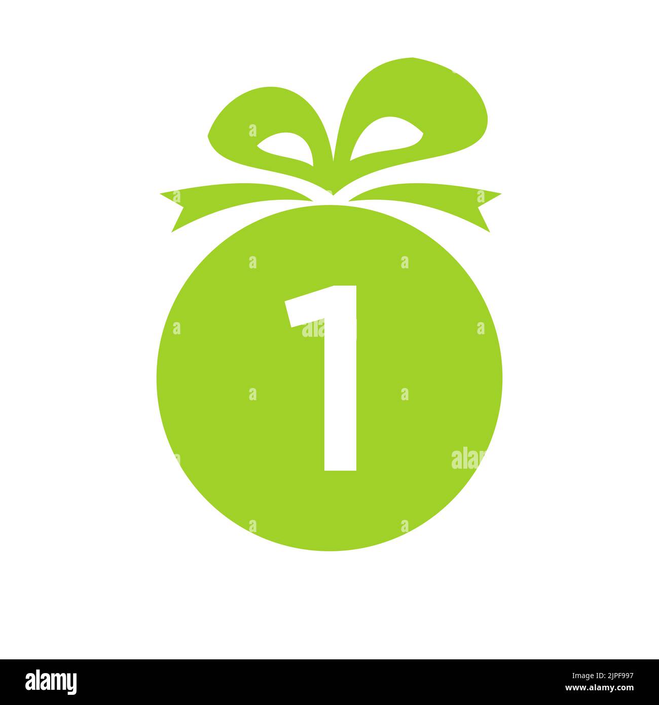 Letter 1 Gift Box Logo. Giftbox Icon Celebration Logo Element Template ...