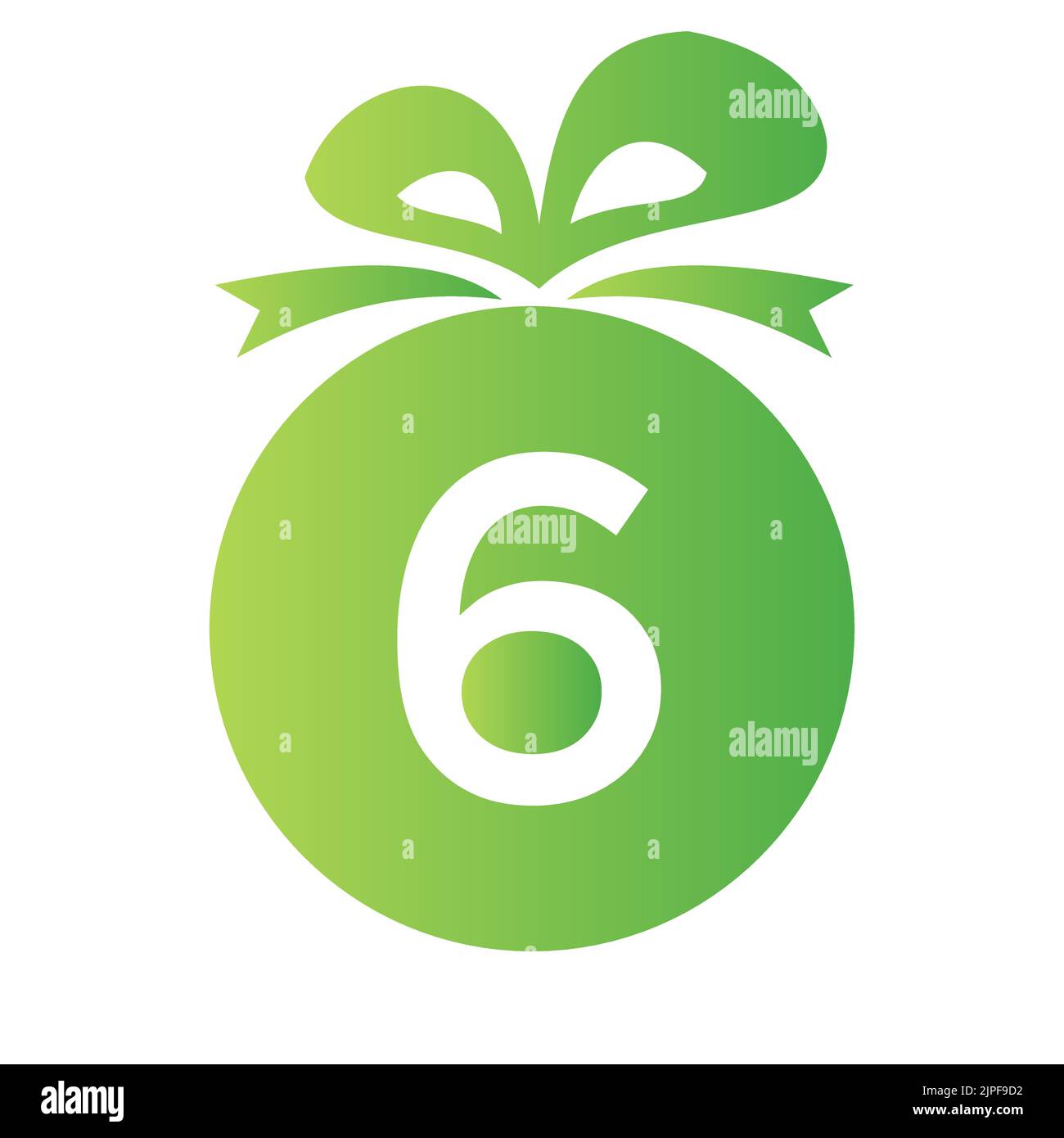 Letter 6 Gift Box Logo. Giftbox Icon Celebration Logo Element Template ...
