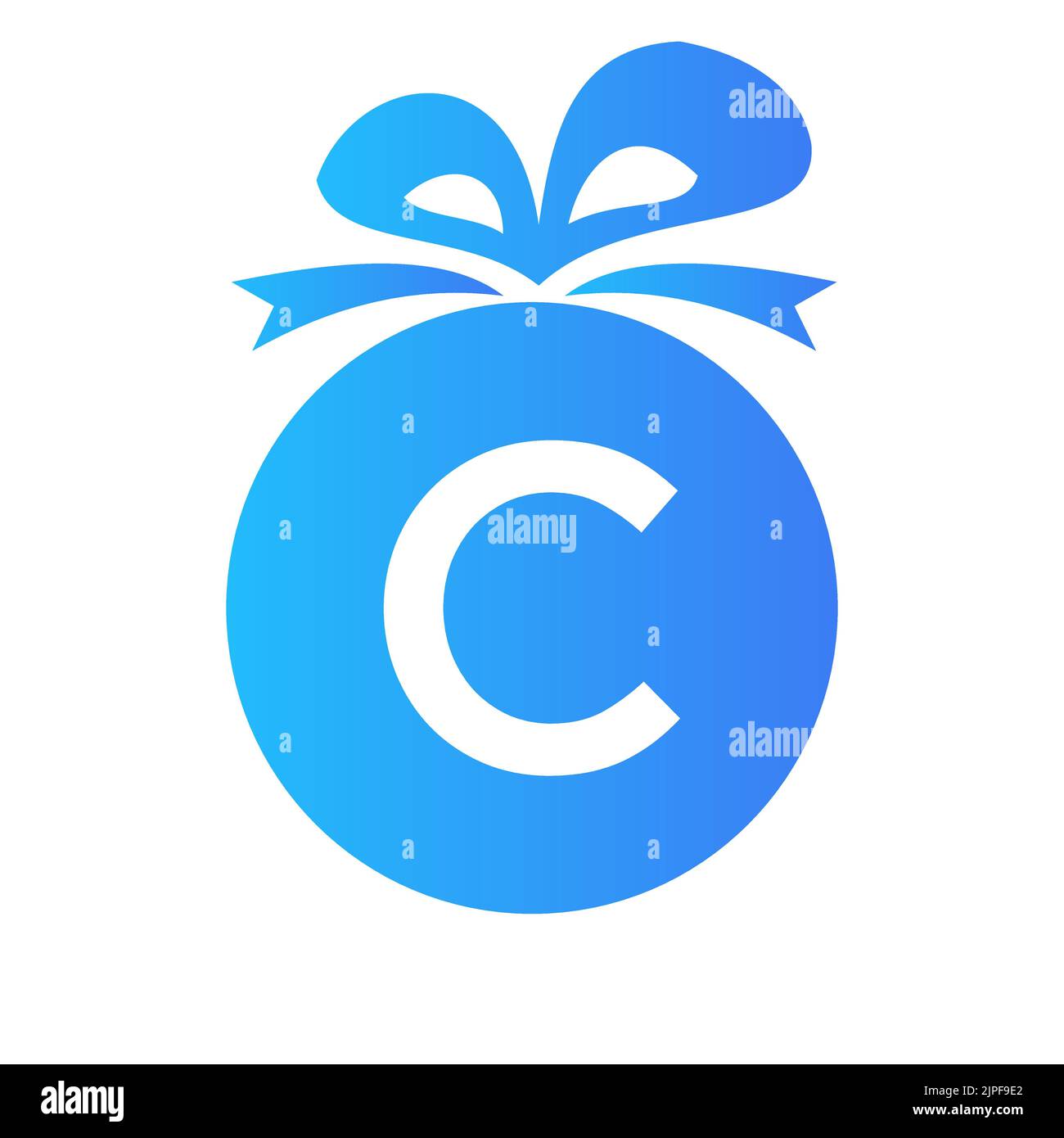 Letter C Gift Box Logo. Giftbox Icon Celebration Logo Element Template ...