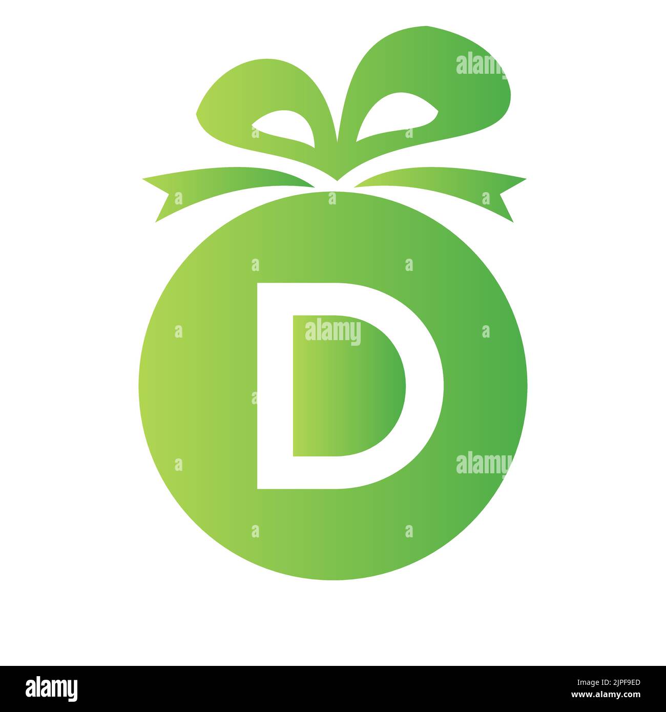 Letter D Gift Box Logo. Giftbox Icon Celebration Logo Element Template ...