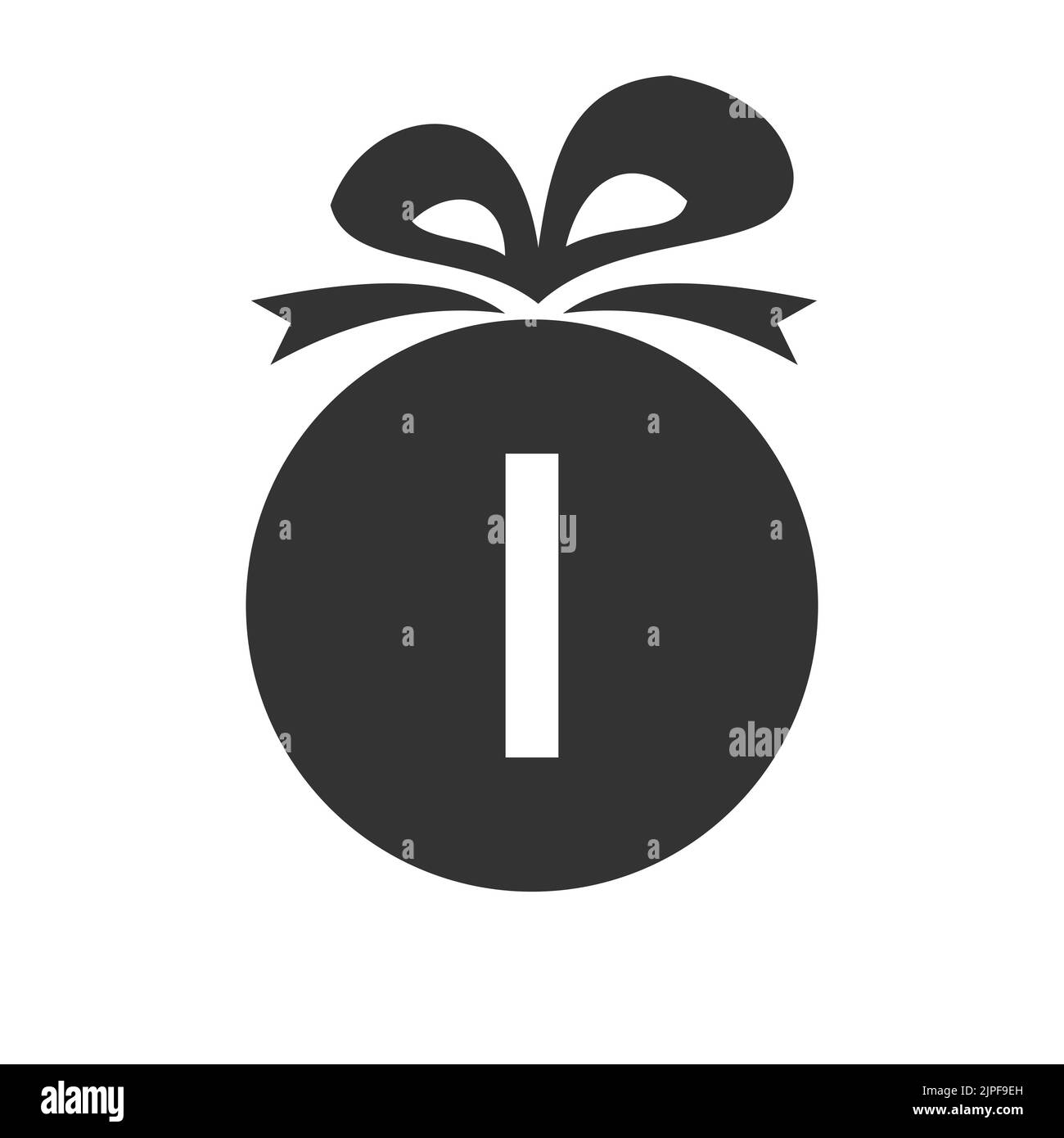 Letter I Gift Box Logo. Giftbox Icon Celebration Logo Element Template ...