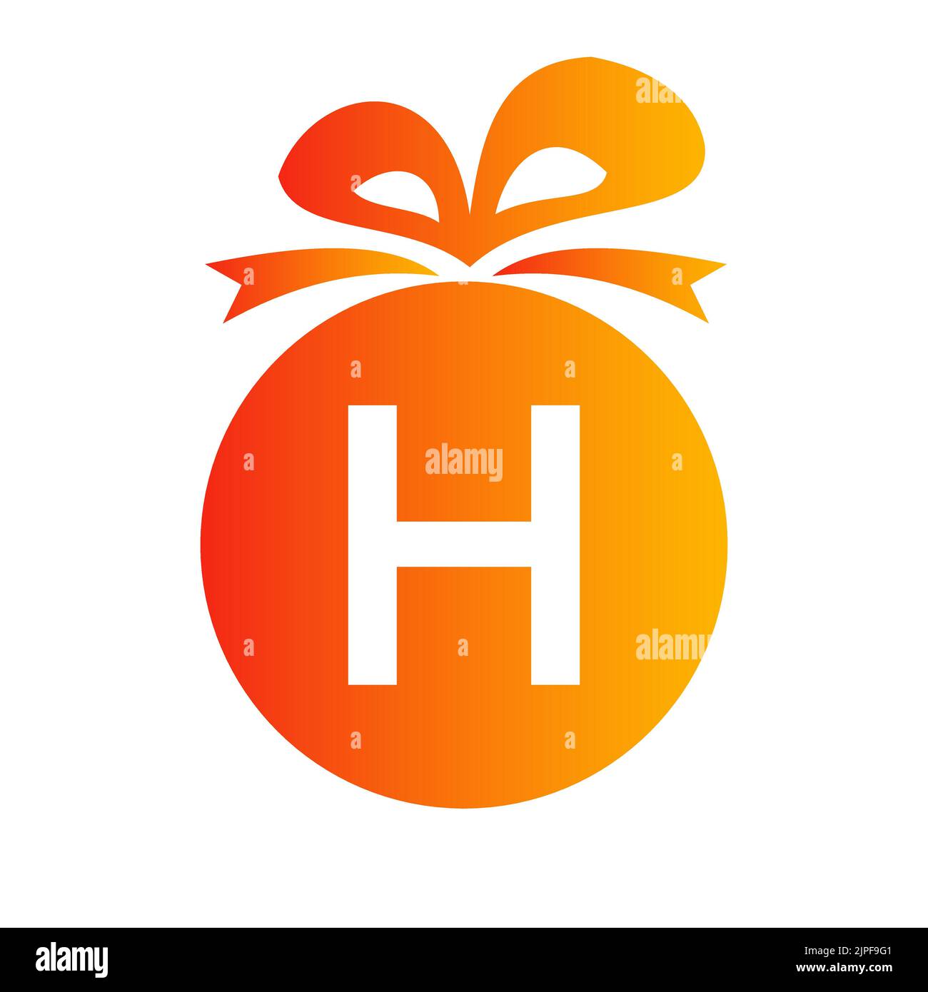 Letter H Gift Box Logo. Giftbox Icon Celebration Logo Element Template ...