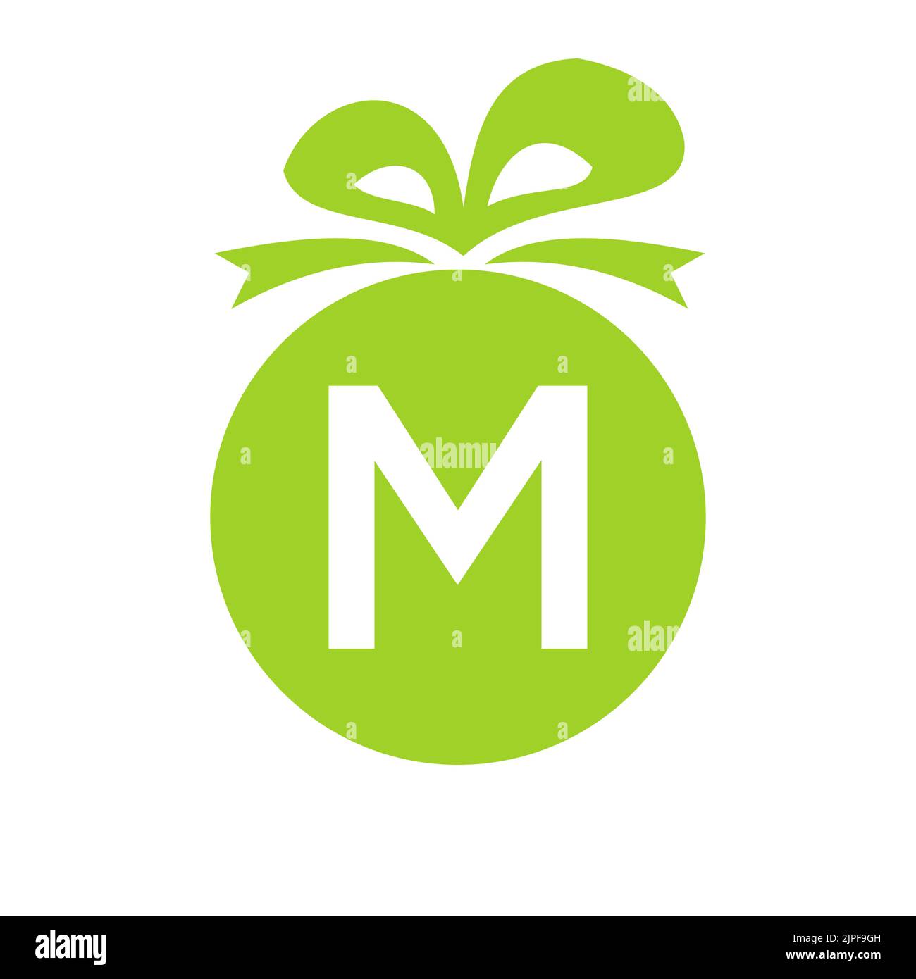 Letter M Gift Box Logo. Giftbox Icon Celebration Logo Element Template ...